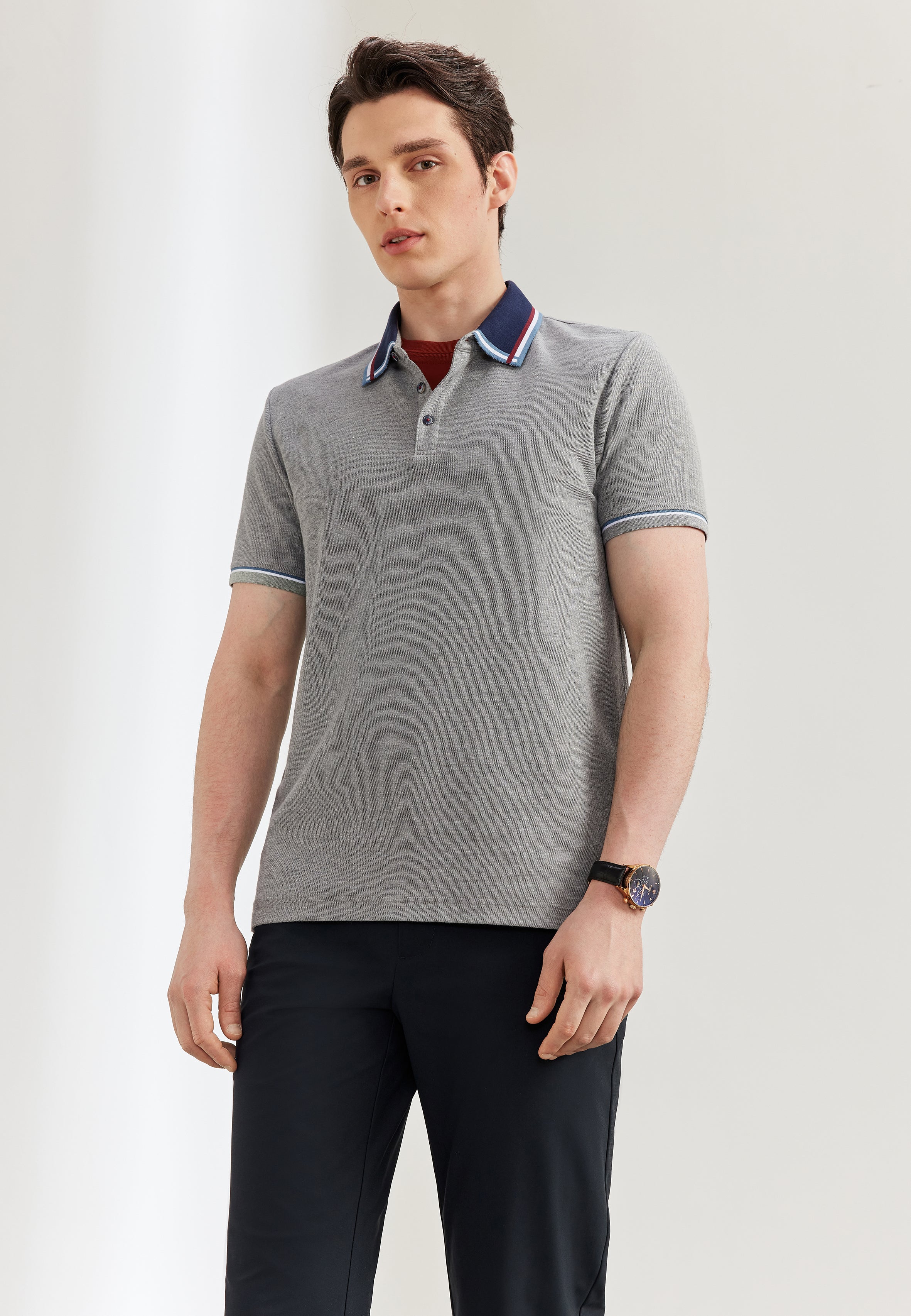 Men Clothing Jacquard Collar Polo Smart Fit – G2000 Thailand